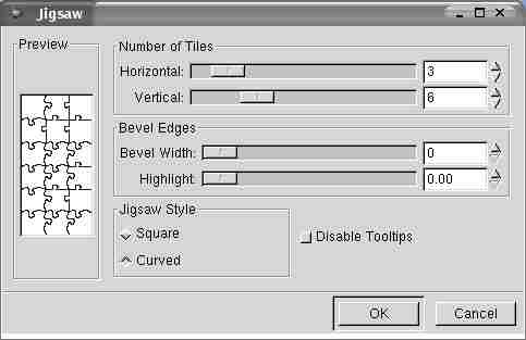 Creating puzzle images with Gimp